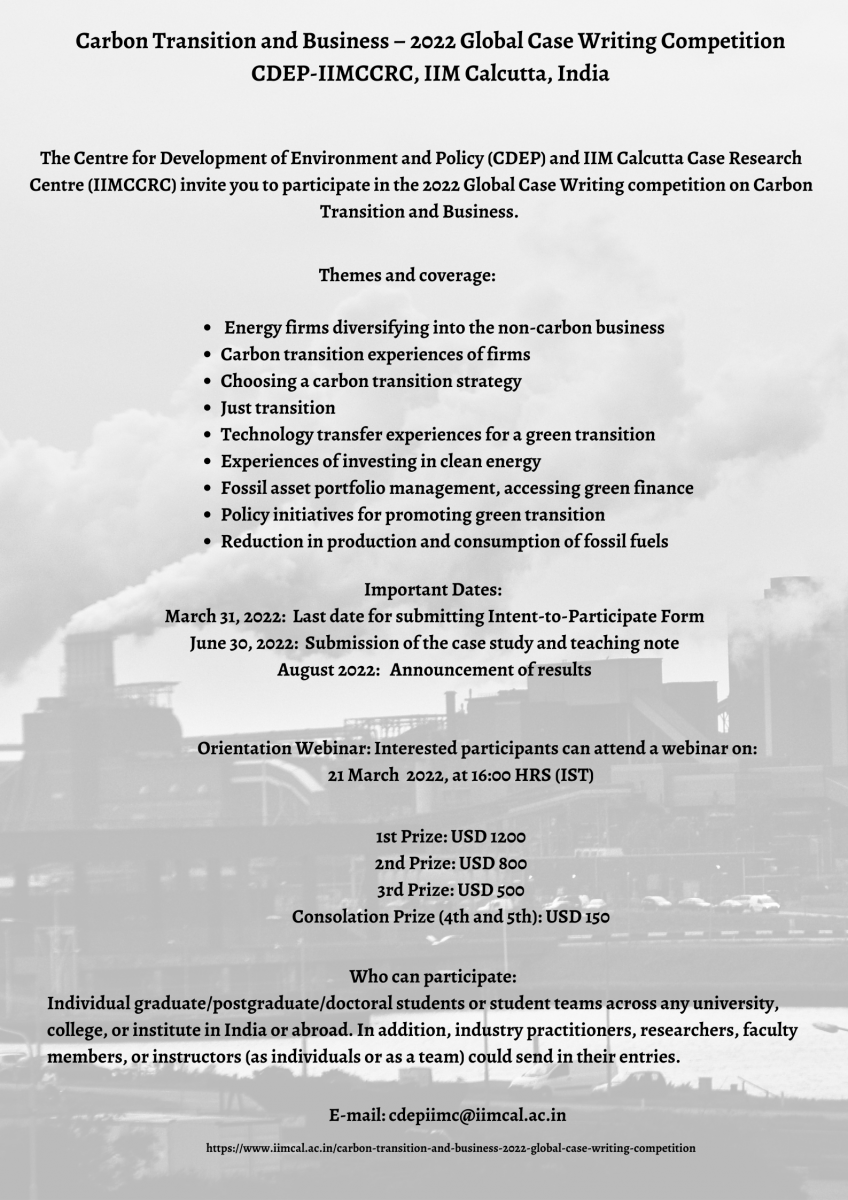 Carbon Transition and Business - 2022 Global Case Writing Competition ...