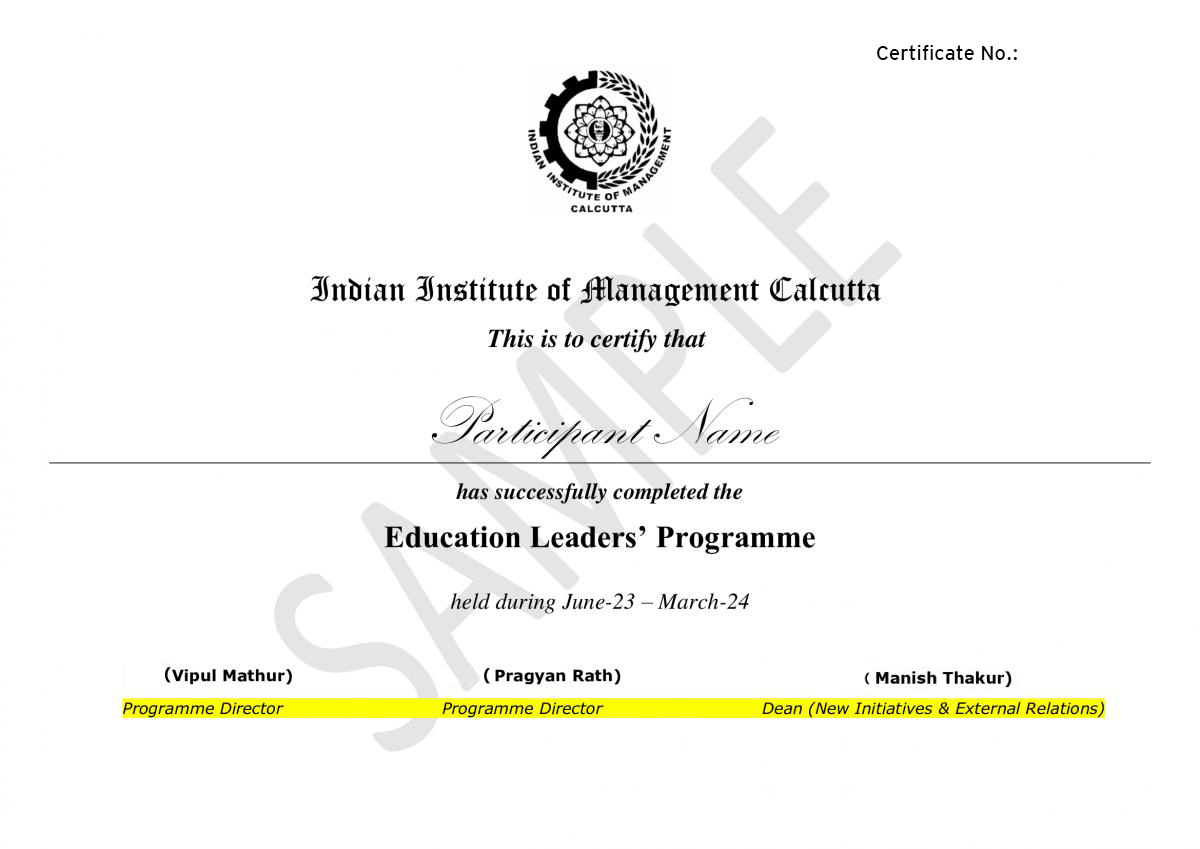 EdLEAP: Education Leaders' Programme | IIM Calcutta