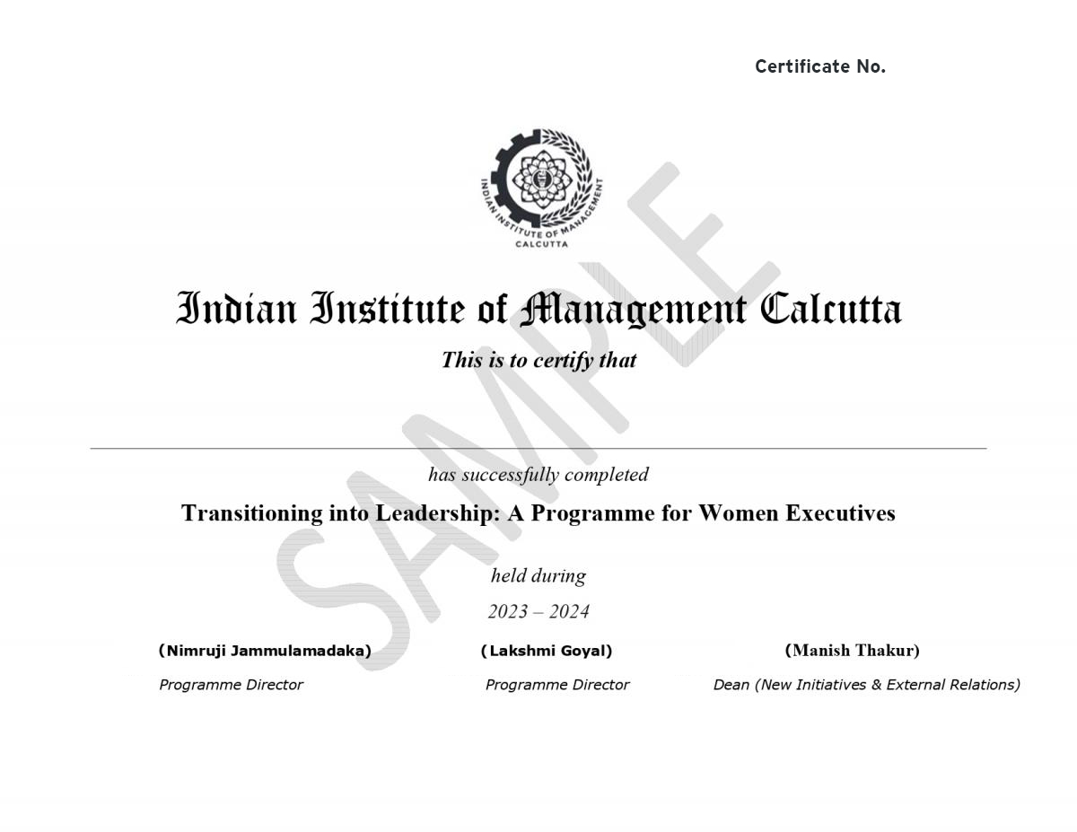 Transitioning into Leadership: A Programme for Women Executives (TLPWE ...