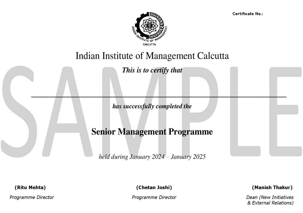 Senior Management Programme (SMP) | IIM Calcutta